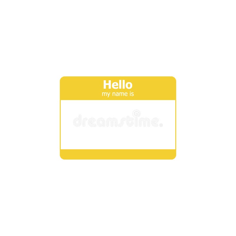 Hello My Name is. Vector Label Sticker Stock Vector - Illustration of ...