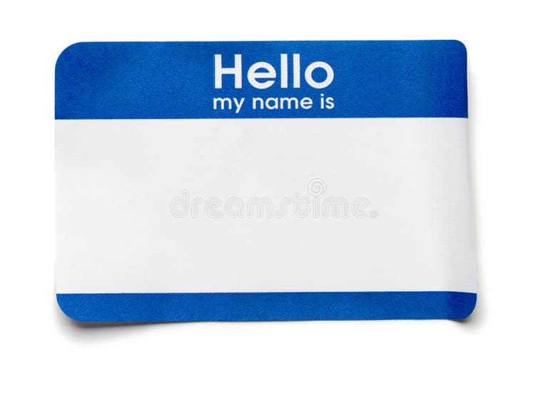 Hello Name Tag stock image. Image of horizontal, isolated - 43402025