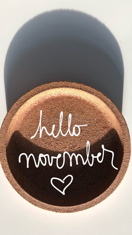 Hello november stock image. Image of coffee, autumn - 161085943