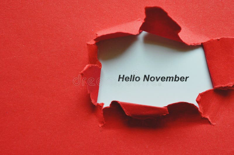 Hello November. NOVEMBER Month Vector with Ornaments Stock Vector ...