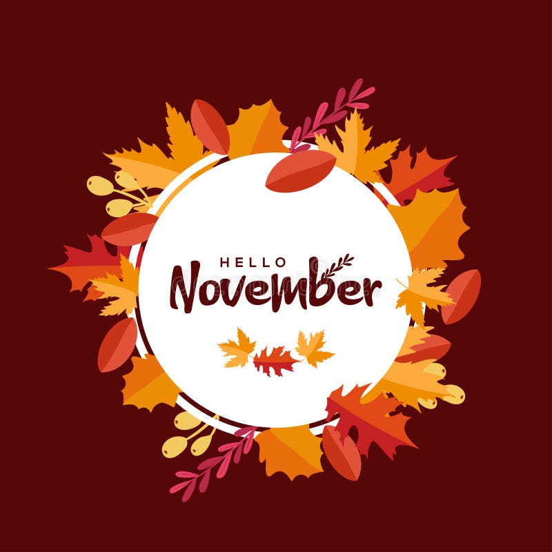Hello November Vector Design Illustration for Banner and Background ...
