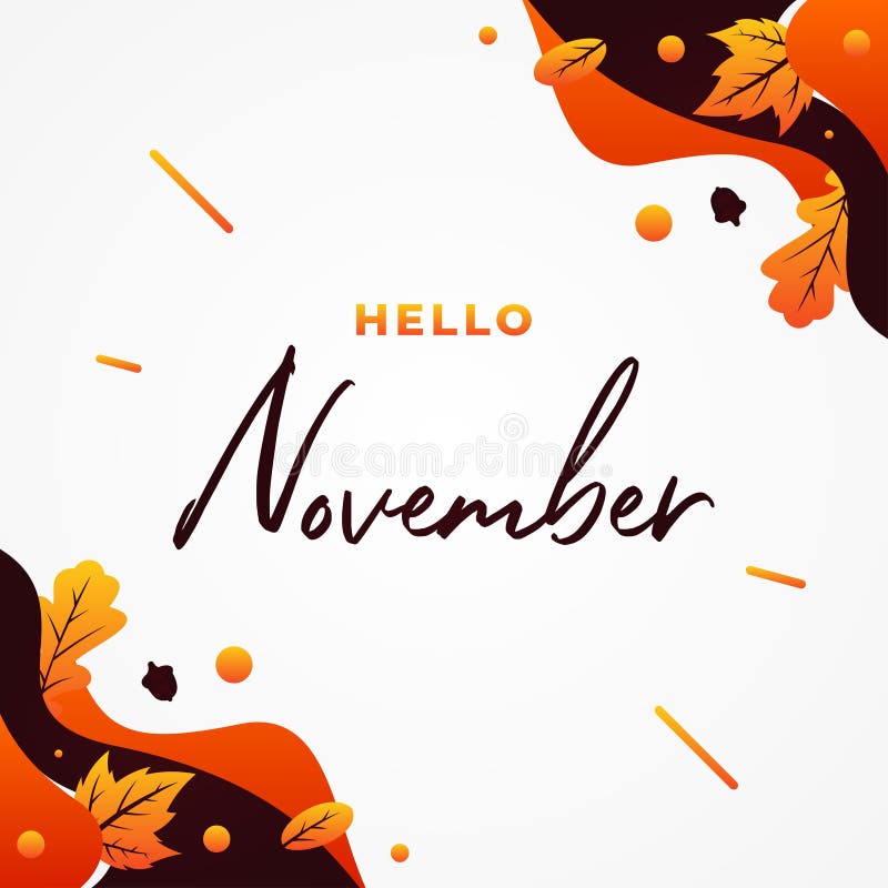 Hello November Vector Design Illustration for Banner and Background ...