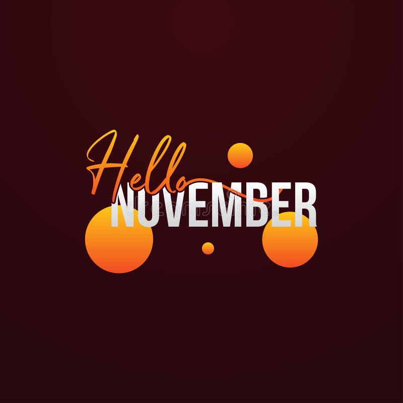 Hello November Vector Design Illustration for Banner and Background ...