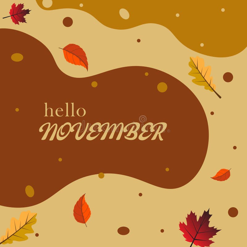 Hello November Vector Illustration Background Stock Vector ...