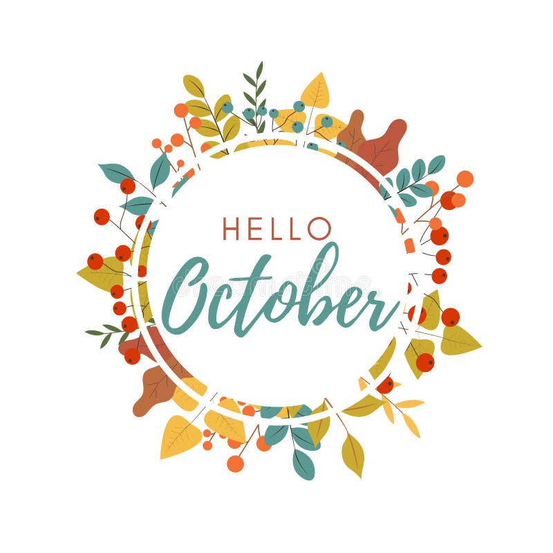 Background Abstract Leaf Flower Frame for Handwritten Modern Hello ...