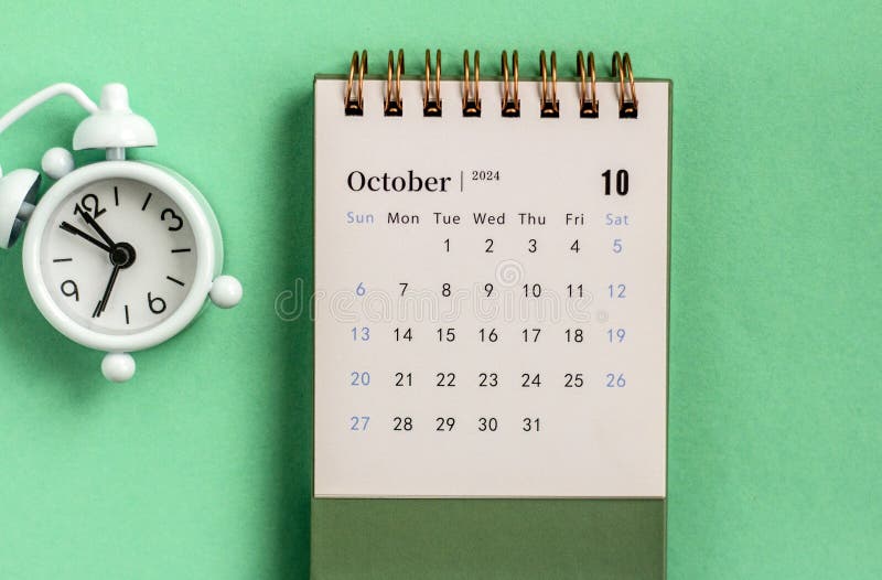 Hello October. Desk Calendar for Planning for October 2024 Stock Image ...