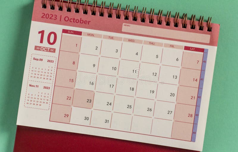 198 Calendar Planner October 2023 Design Template Stock Photos - Free ...