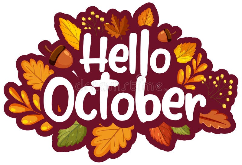 October Word Clip Art Vector Stock Illustrations – 163 October Word ...
