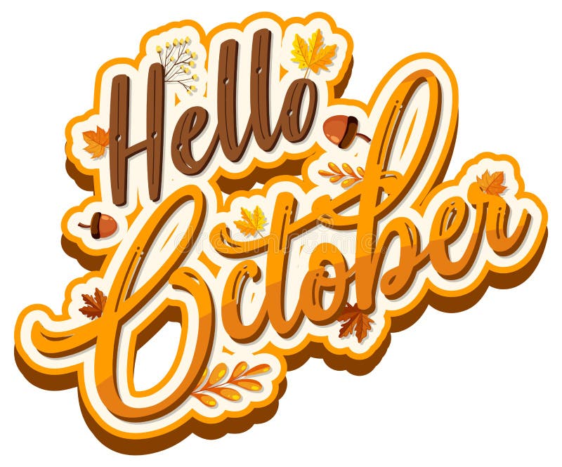 October Word Clip Art Vector Stock Illustrations – 163 October Word ...