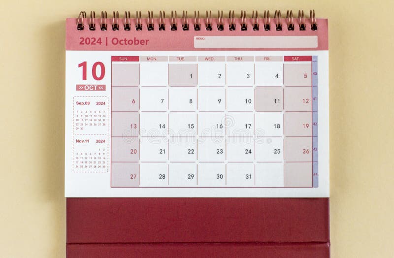Hello October. October 2024 Planning Calendar on Your Desktop. Stock ...