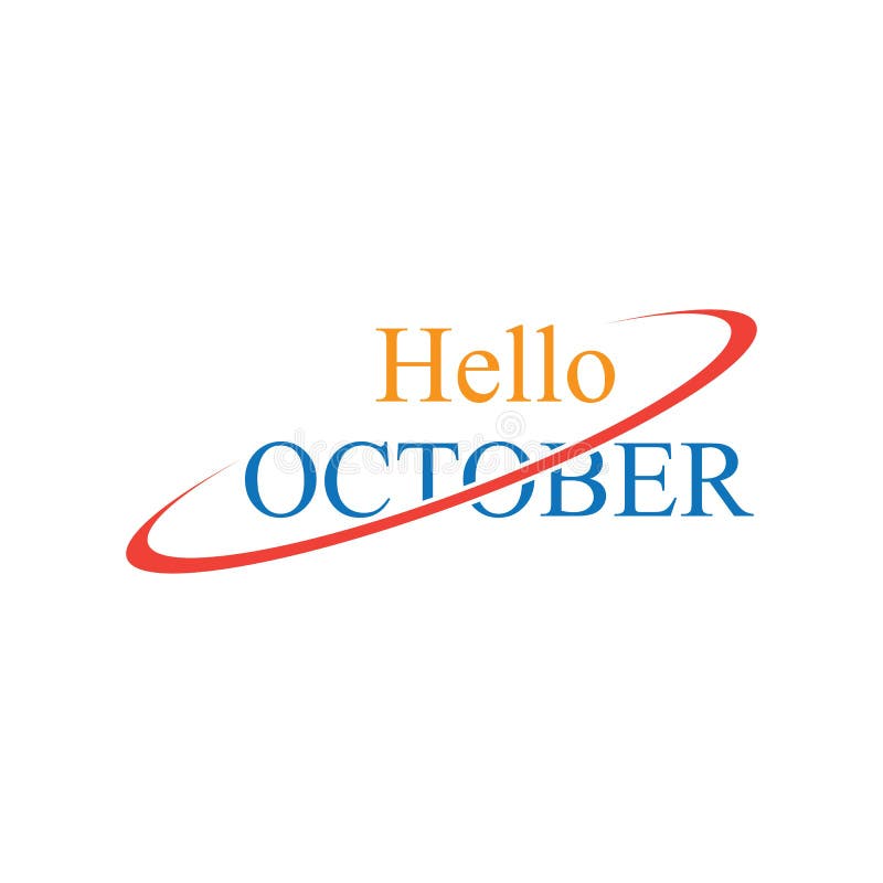 Hello October Template Vector, Design for Banner, Greeting Cards or ...