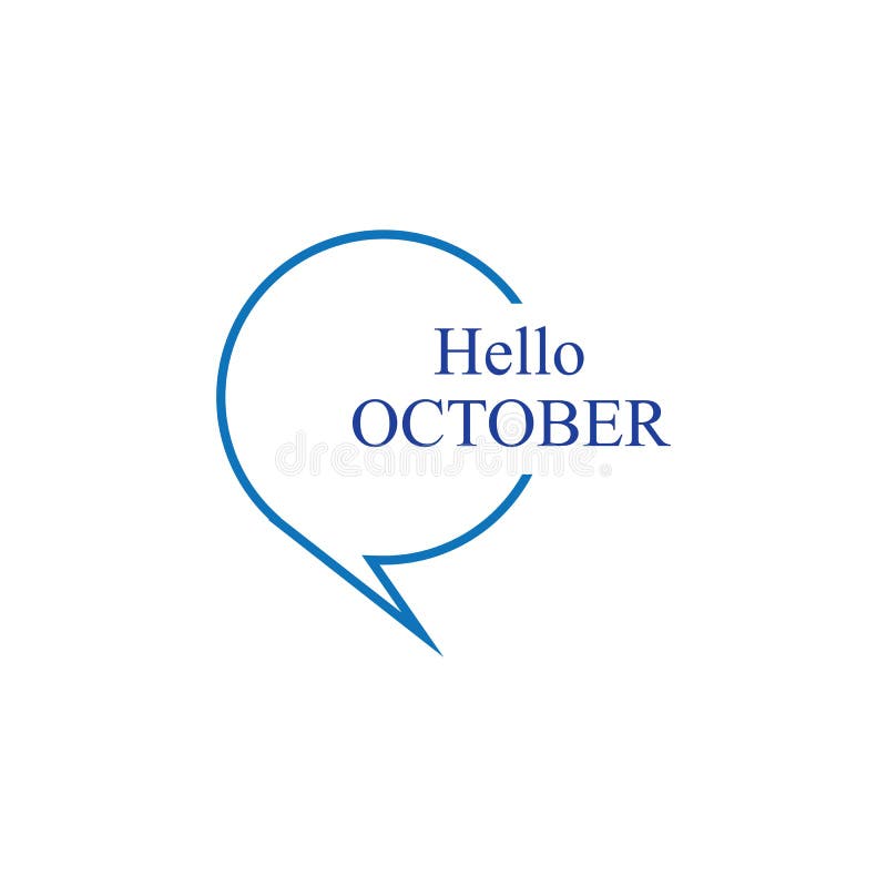 Hello October Template Vector, Design for Banner, Greeting Cards or ...
