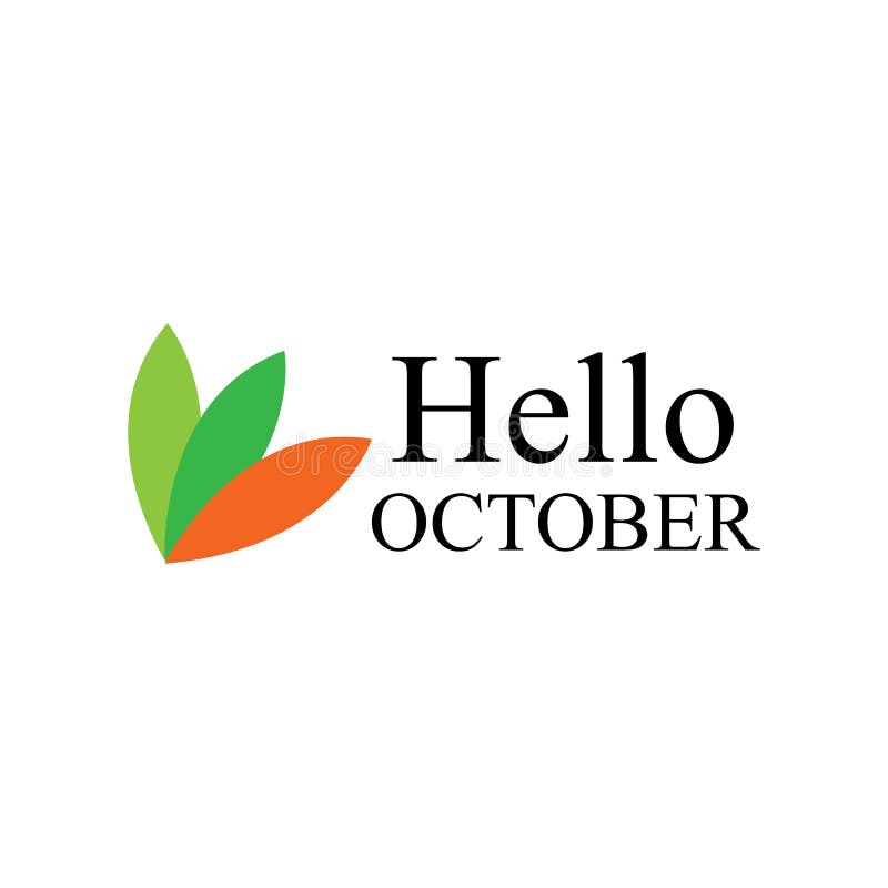 Hello October Template Vector, Design for Banner, Greeting Cards or ...