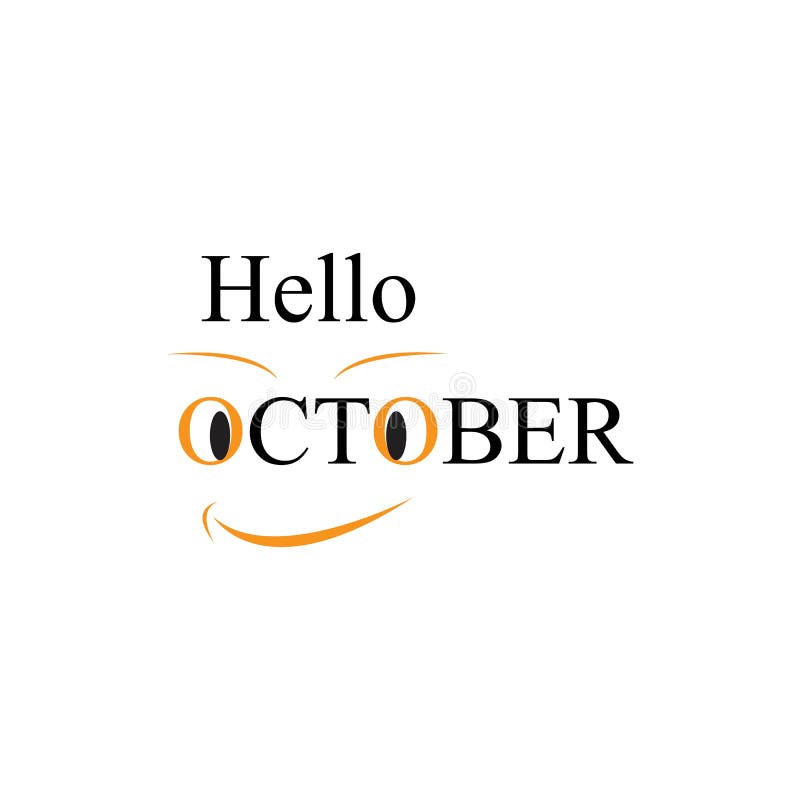 Hello October Template Vector, Design for Banner, Greeting Cards or ...