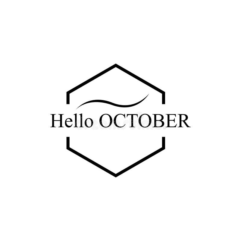 Hello October Template Vector, Design for Banner, Greeting Cards or ...