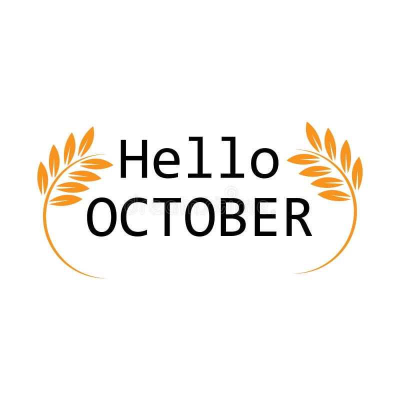 Hello October Template Vector, Design for Banner, Greeting Cards or ...