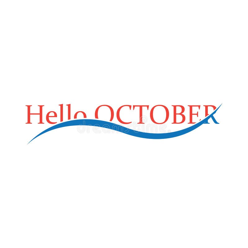 Hello October Template Vector, Design for Banner, Greeting Cards or ...