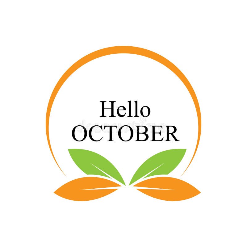 Hello October Template Vector, Design for Banner, Greeting Cards or ...