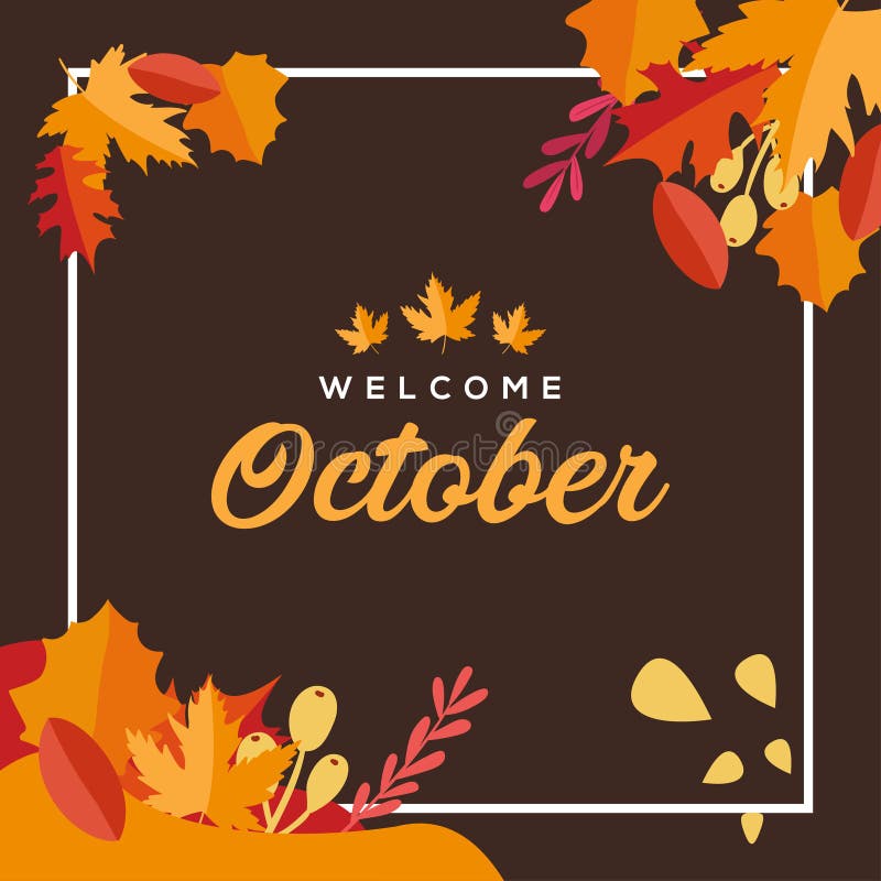 Hello October Vector Design Illustration for Banner and Background ...