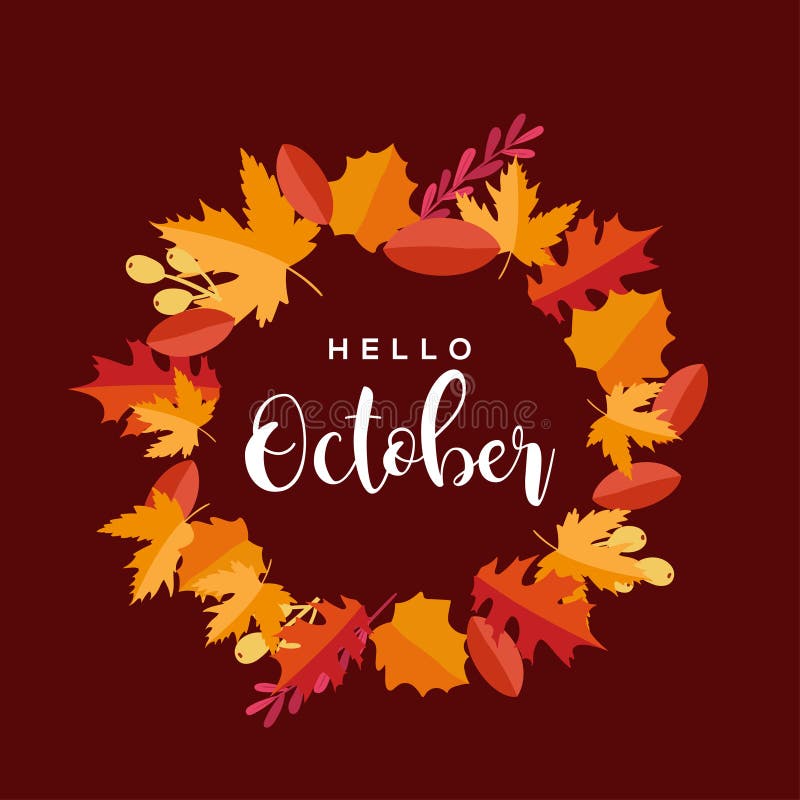 Hello October Vector Design Illustration for Banner and Background ...