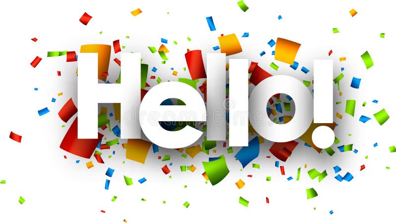 Hello paper background. stock vector. Illustration of communication ...