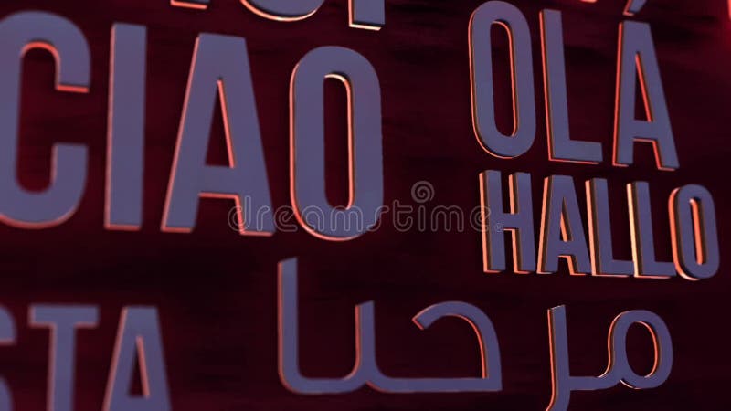 Hello in Portuguese Language Term Stock Video - Video of foreign ...