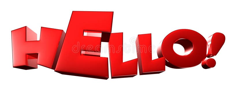 3d red text hello stock illustration. Illustration of data - 23171241