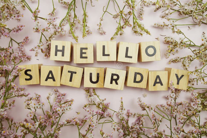 Hello Saturday Alphabet Letter on Red Glitter Background Stock Photo ...