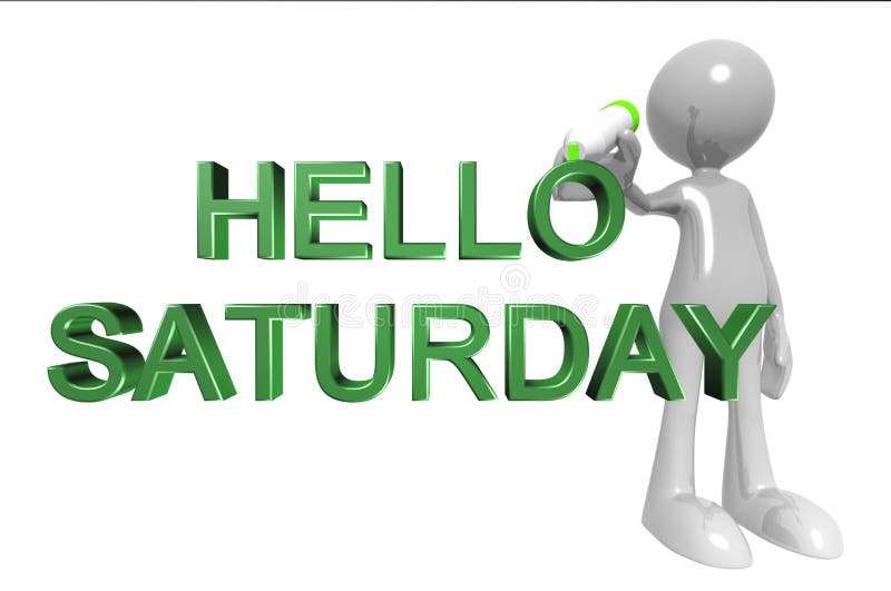 Hello Saturday. Handwritten Lettering Illustration. Black Vector Text ...