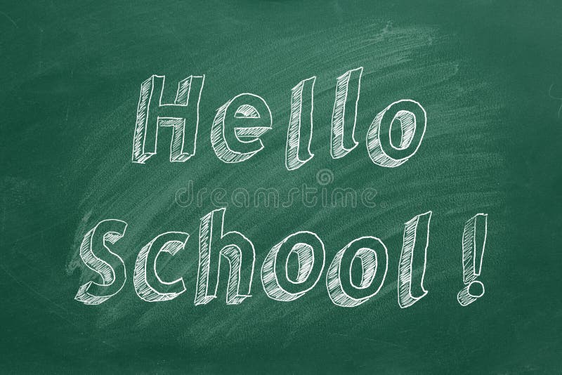 Hello School Friends Sticker Isolated on White Stock Vector ...