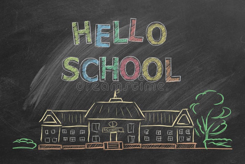 Hello School Doodle Set Hand Drawn. Back To School Vector Icon ...