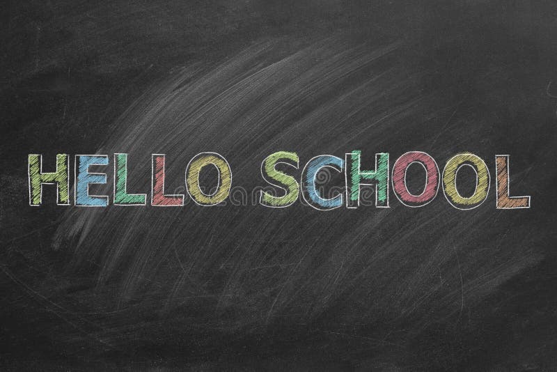 Hello School Concept. Back To School. Surprised Teen Girl Looking into ...