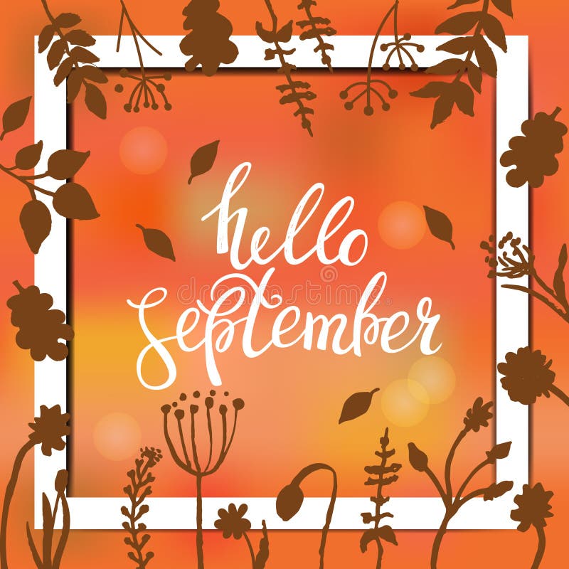 Autumn Foliage Abstract Vector Banner. Typographic Greeting Card Design ...