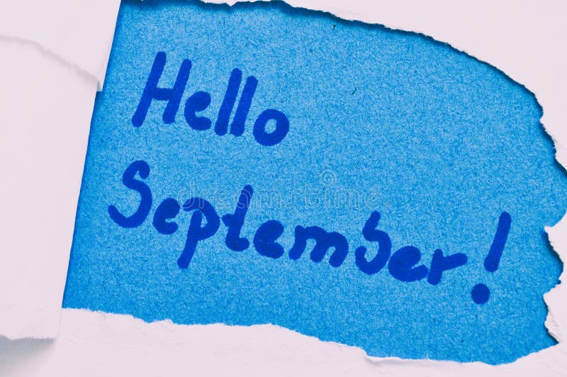 Hello september background stock photo. Image of line - 334696150