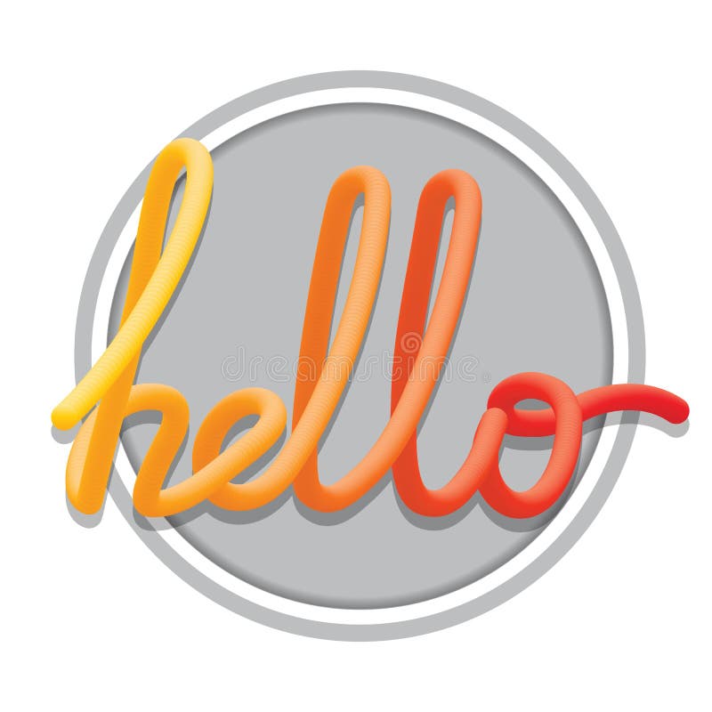 Hello Sign. Calligraphic Hand Written Hello Script Stock Vector ...