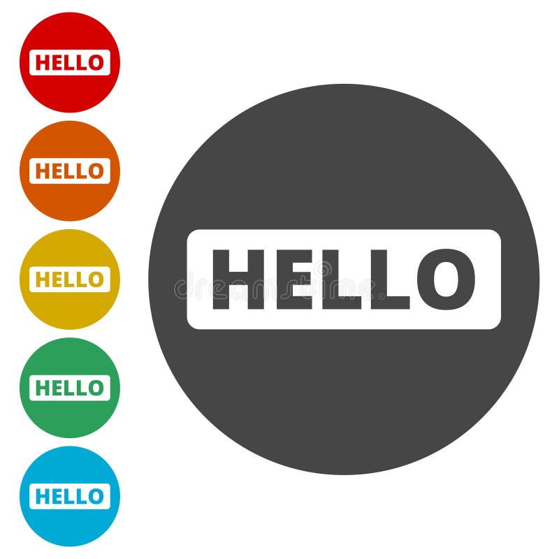 Hello sign. Vector stock. stock vector. Illustration of font - 108974953