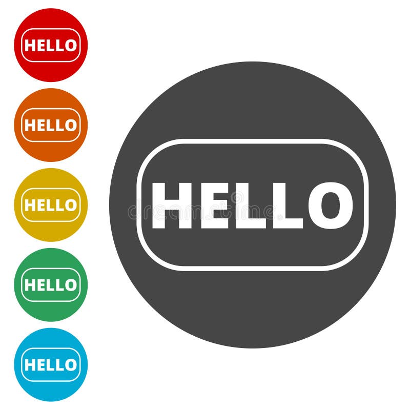 Hello Sign. Calligraphic Hand Written Hello Stock Vector - Illustration ...