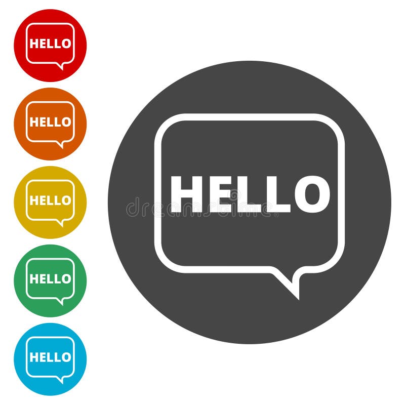 Hello sign. Vector stock. stock vector. Illustration of logo - 108974988