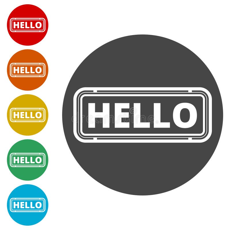 Hello sign. Vector stock. stock illustration. Illustration of graphic ...