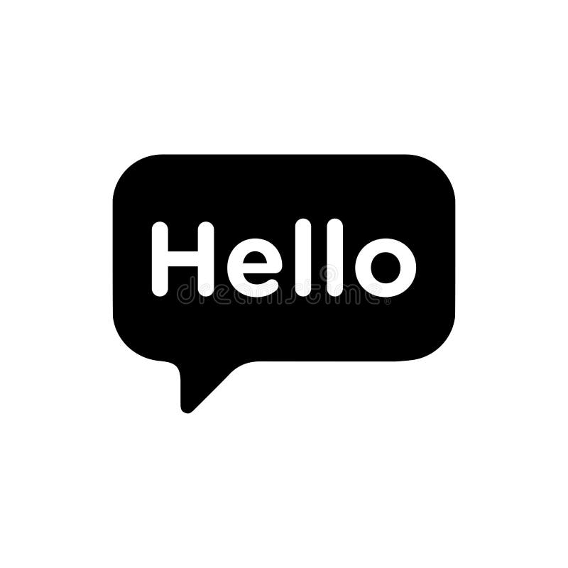 Hello Signage Bubble Talk Icon Flat Vector Template Design Trendy Stock ...