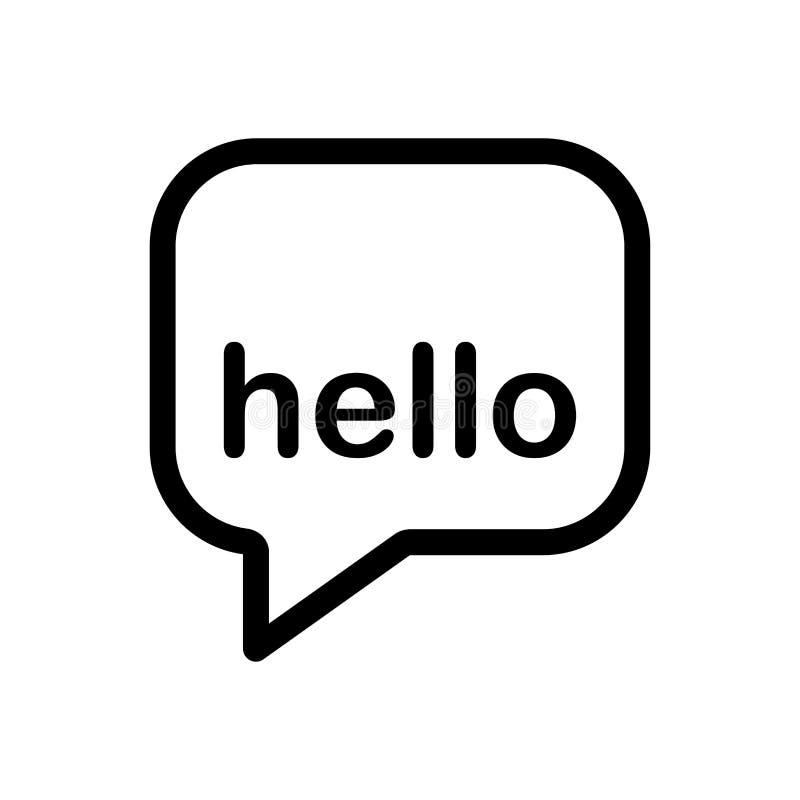 Hello Signage Bubble Talk Icon Flat Vector Template Design Trendy Stock ...