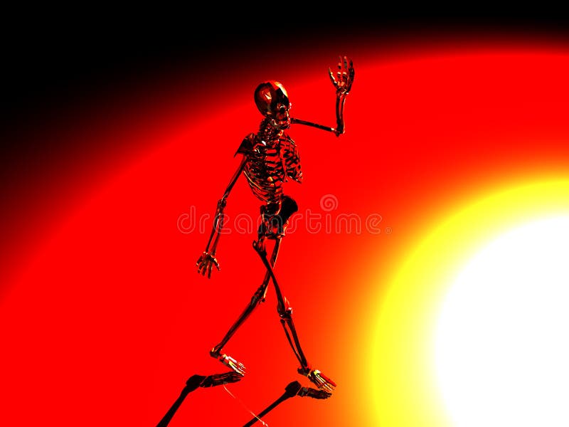 Hello skeleton stock illustration. Illustration of waving - 10748947