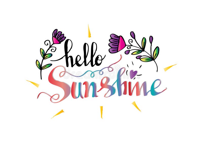 Hello solsken vektor illustrationer. Illustration av filosofi - 87636167