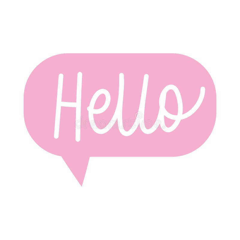 Hello Speech Bubble Communication Isolated Icon Design Stock Vector ...