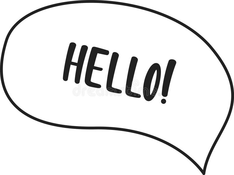 Hello Speech Bubble stock vector. Illustration of talk - 309465732