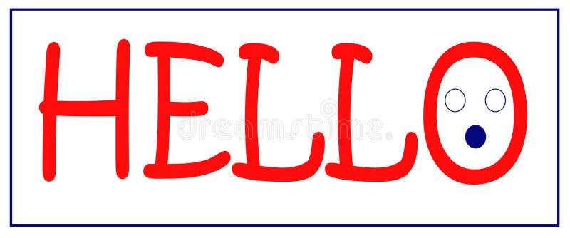 Hello Speech Message and Hello Text 001 Stock Illustration ...