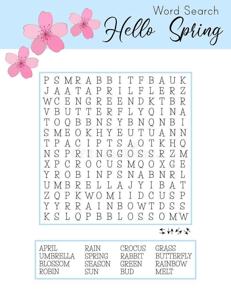 Spring Holiday Printable Game Stock Illustrations – 1,400 Spring ...