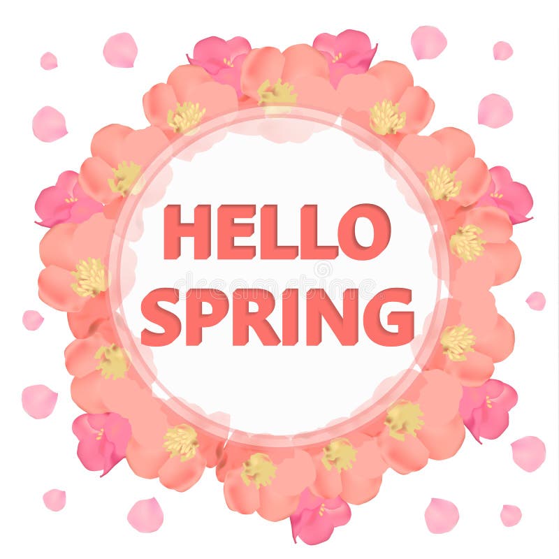 Hello spring background. stock illustration. Illustration of clothing ...