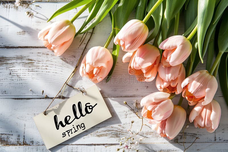 Hello spring background stock photo. Image of spring - 302387500