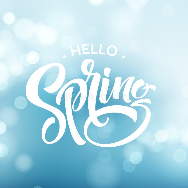 Spring Handwritten Lettering. Beautiful Modern Calligraphy. Isolated on ...